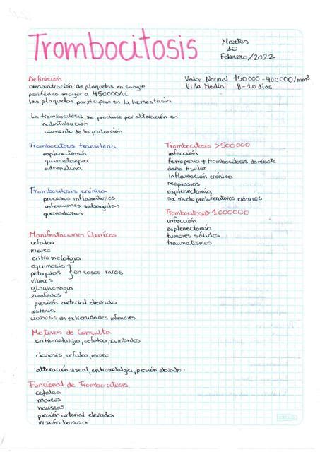 Trombocitosis Doctorteco Udocz