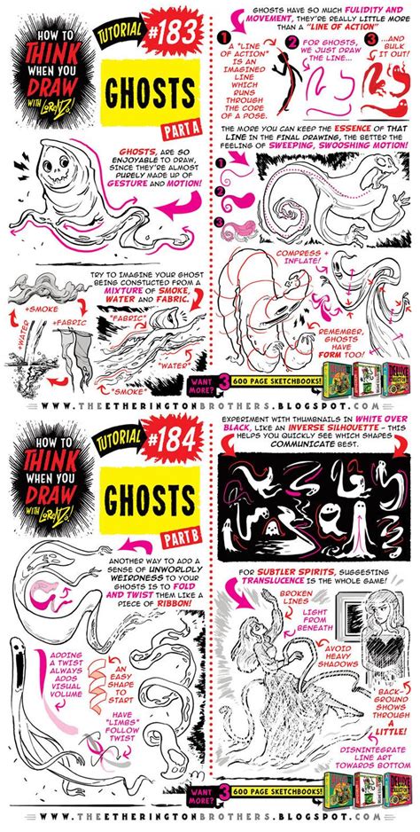 How To THINK When You Draw GHOSTS Tutorial By STUDIOBLINKTWICE Drawing Tutorial Comic