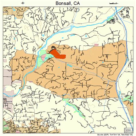 Bonsall California Street Map 0607498