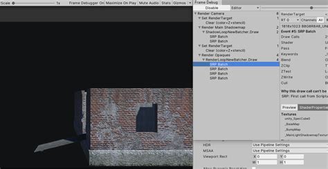 Working With The Frame Debugger Unity Learn