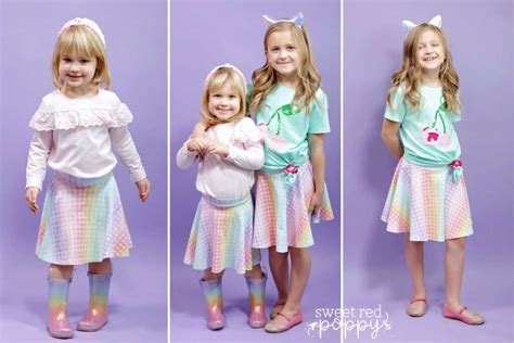 Diy Pattern Easy Circle Skirt Sewing Tutorial Sweet Red Poppy
