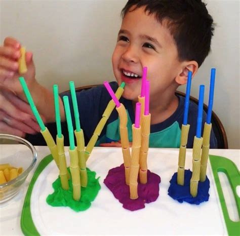Straws Pasta And Playdough Activity Ages 3 5 ⋆ Raising Dragons