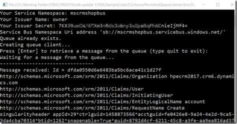 Mscrm Shop Crm And Azure Service Bus Integration Part 3