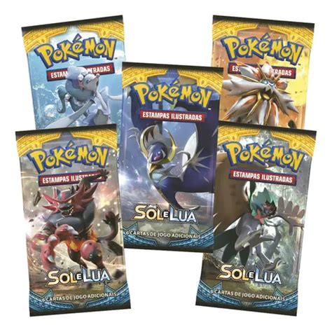 Copag Pokémon Sol E Lua 5 Boosters Set De Artes Ev1 Parcelamento Sem Juros