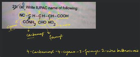 21 a write iupac name of following n cc n c o o [c h] c o c c o o