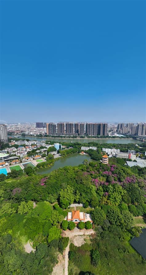 Aerial Photography Of Longshan Park And Jiangbin Park In Xiaolan Town