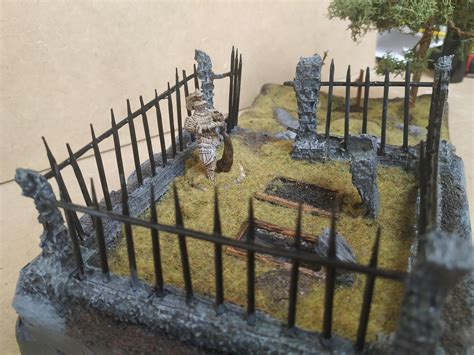 My Graveyard Diorama Just Starting To Learn How To Make Them Rdioramas