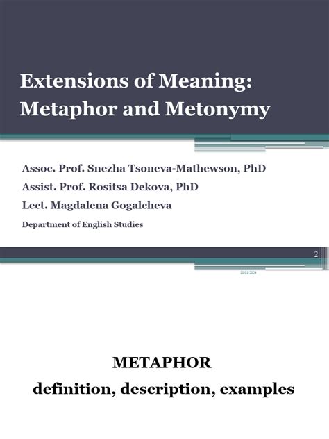 Ls Lecture 5 Metphor And Metonymy Download Free Pdf Metaphor