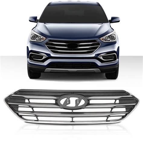 Fit For 2017 2018 Hyundai Santa Fe Sport Front Bumper Upper Grille
