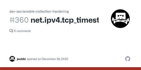 net ipv4 tcp timestamps · issue 360 · dev sec ansible collection