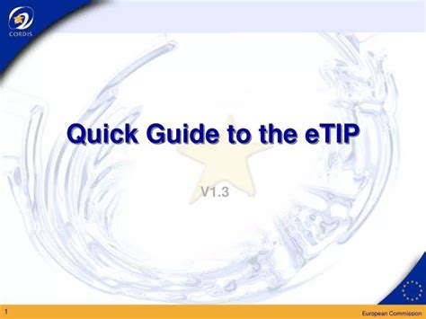 PPT Quick Guide To The ETIP PowerPoint Presentation Free Download ID 4084504