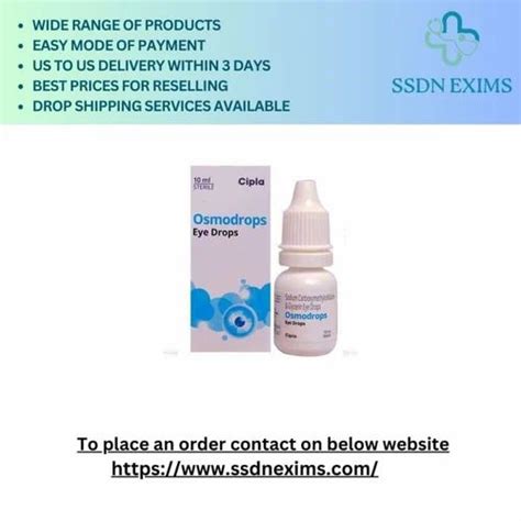 Eye Drop Osmo Drops Cipla Packaging Size 10 Ml Dose As By Physician