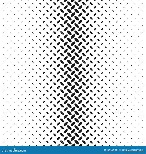 Monochrome Geometric Halftone Diagonal Ellipse Pattern Background Stock Vector Illustration Of