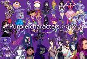 Purple Characters Cartoon