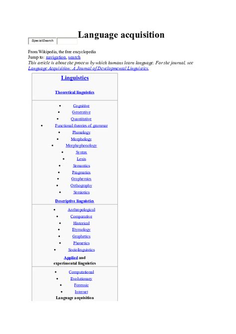 Doc Language Acquisition