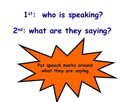 Using Speech Marks