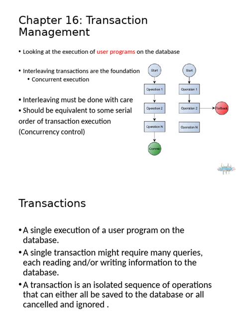 Chapter 16 Transaction Management Pdf Database Transaction Data Management