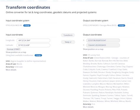 How To Transform Values From One Coordinate System To Another