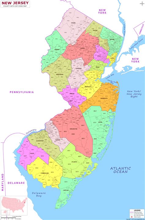 Mercer County Zip Code Map Burlington County Nj Zip Code Boundary Map