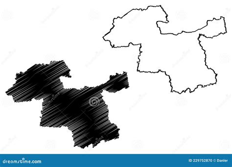 Amravati District Maharashtra State Republic Of India Map Vector
