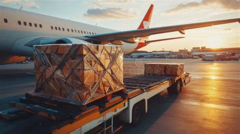Loading Air Cargo Containers Onto Freighter Jets Efficient Logistics