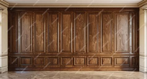 Premium Photo Wood Panel Wall Classic Luxury Room With Walnut