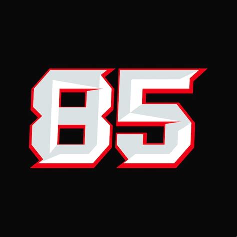 Premium Vector Number Racing 85 Design Logo