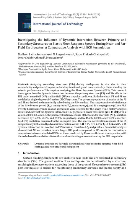 Pdf Investigating The Influence Of Dynamic Interaction Between Primary And Secondary