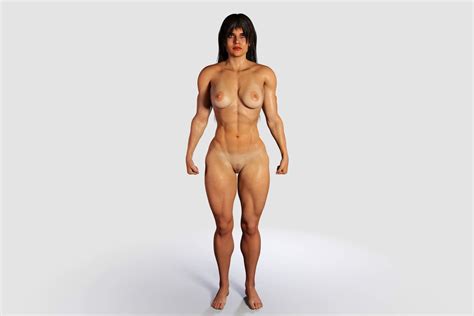 Naked Bodybuilder Muscular Woman D Model By Sophia D