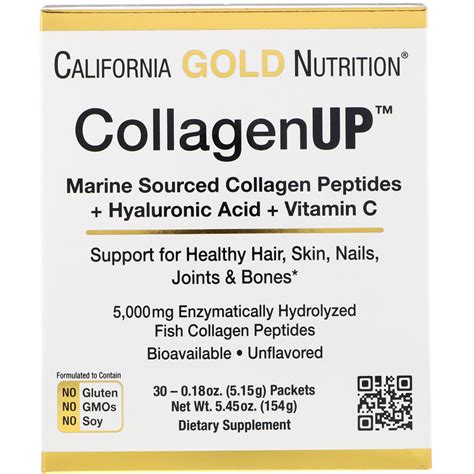 California Gold Nutrition Collagen Up 5000 мг 30 пакетиков 5.15 грамма ...