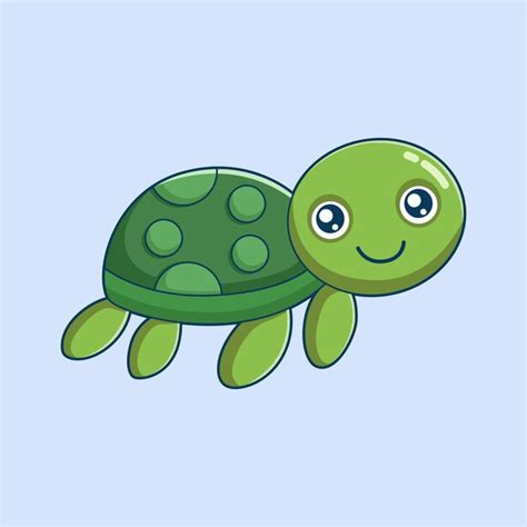 Premium Vector Cute Turtle Character Design Illustration