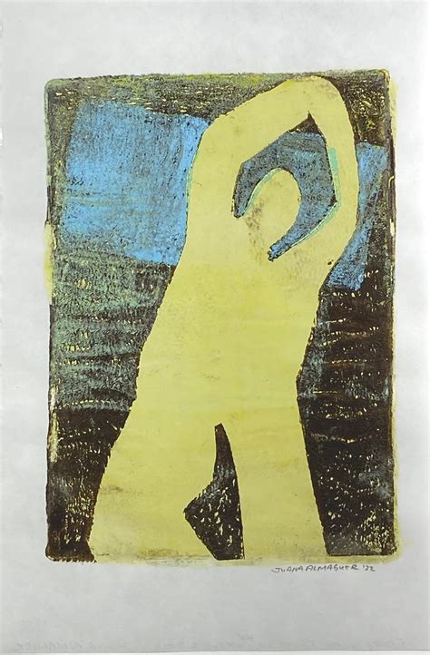 Abstract Figure Stencil Mono Print 40100 Figure In An Etsy