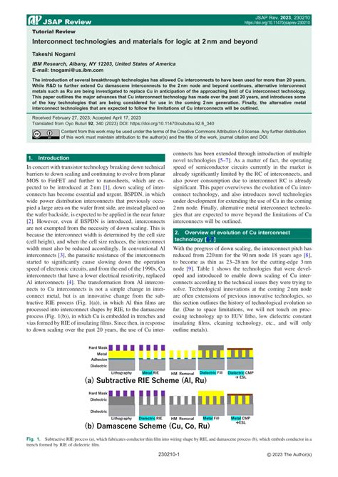 Pdf Interconnect Technologies And Materials For Logic At 2 Nm And Beyond