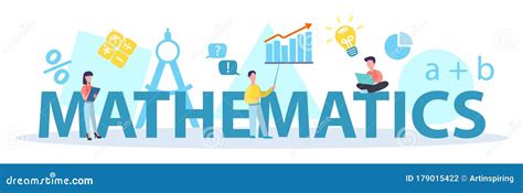 Math School Subject Typographic Header Concept Learning Stock Vector Illustration Of Book