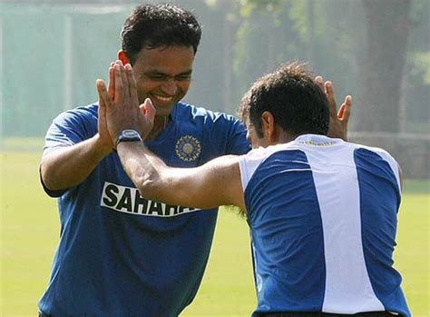 Dinesh Mongia And Rahul Dravid Do Some Stretches
