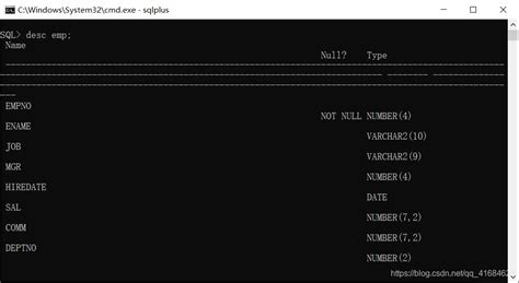 Oracle之scott用户数据表sqlplus Scott的四个表 Csdn博客