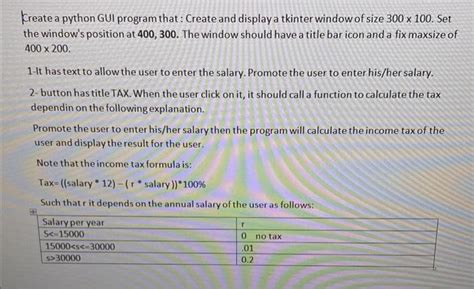 Solved Create A Python GUI Program That Create And Display Chegg