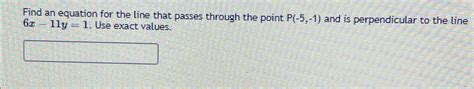 solved find an equation for the line that passes through the