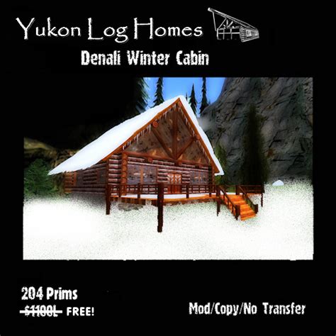 Second Life Marketplace Denali Winter Cabin Free Copy Version