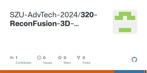 Github Szu Advtech 2024320 Reconfusion 3d Reconstruction With