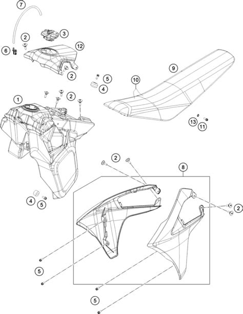 Bunbury Ktm Ex 350f Us 2024 Tank Seat