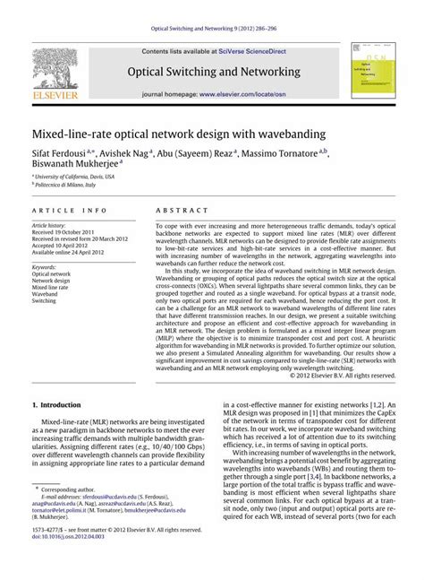 Pdf Mixed Line Rate Optical Network Design With Wavebanding Dokumentips