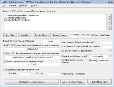 Ms Word Extract Data And Text From Multiple Word Documents Download Softpedia