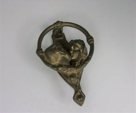 Original Ritter And Son Kissing Couple Art Deco Brass Door Knocker