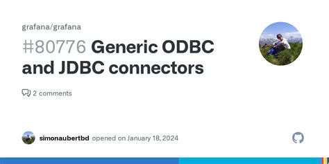Generic Odbc And Jdbc Connectors · Issue 80776 · Grafanagrafana · Github