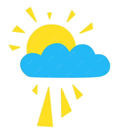 Premium Vector Cloud And Sun