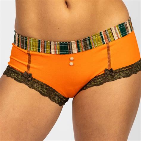 Orange Lace Panties Etsy