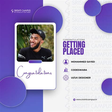 Congratulations Placement Srishticampus Srishtis Srishti Srishti