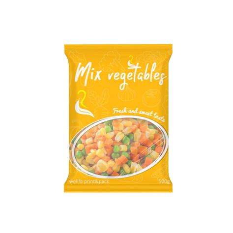 Frozen Vegetable Packages Food Grade Bolsas Cold Anti Fog Custom Plastic Seafood Fruit Frozen