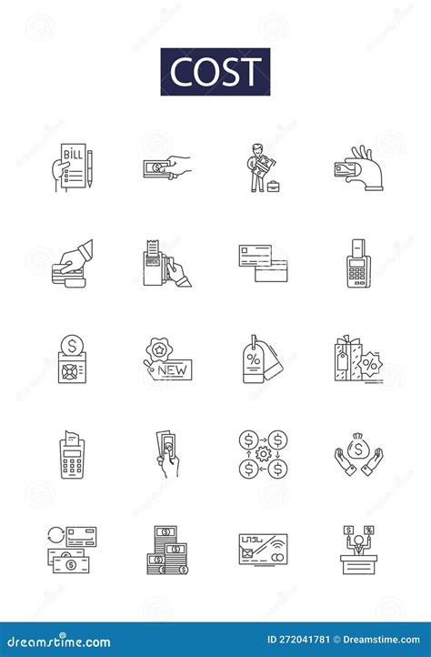 Costing Line Icon Outline Symbol Vector Illustration Concept Sign